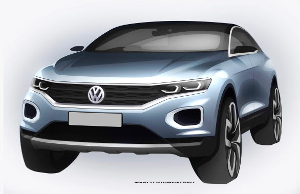 Volkswagen - Designskisser − nya Volkswagen T-Roc